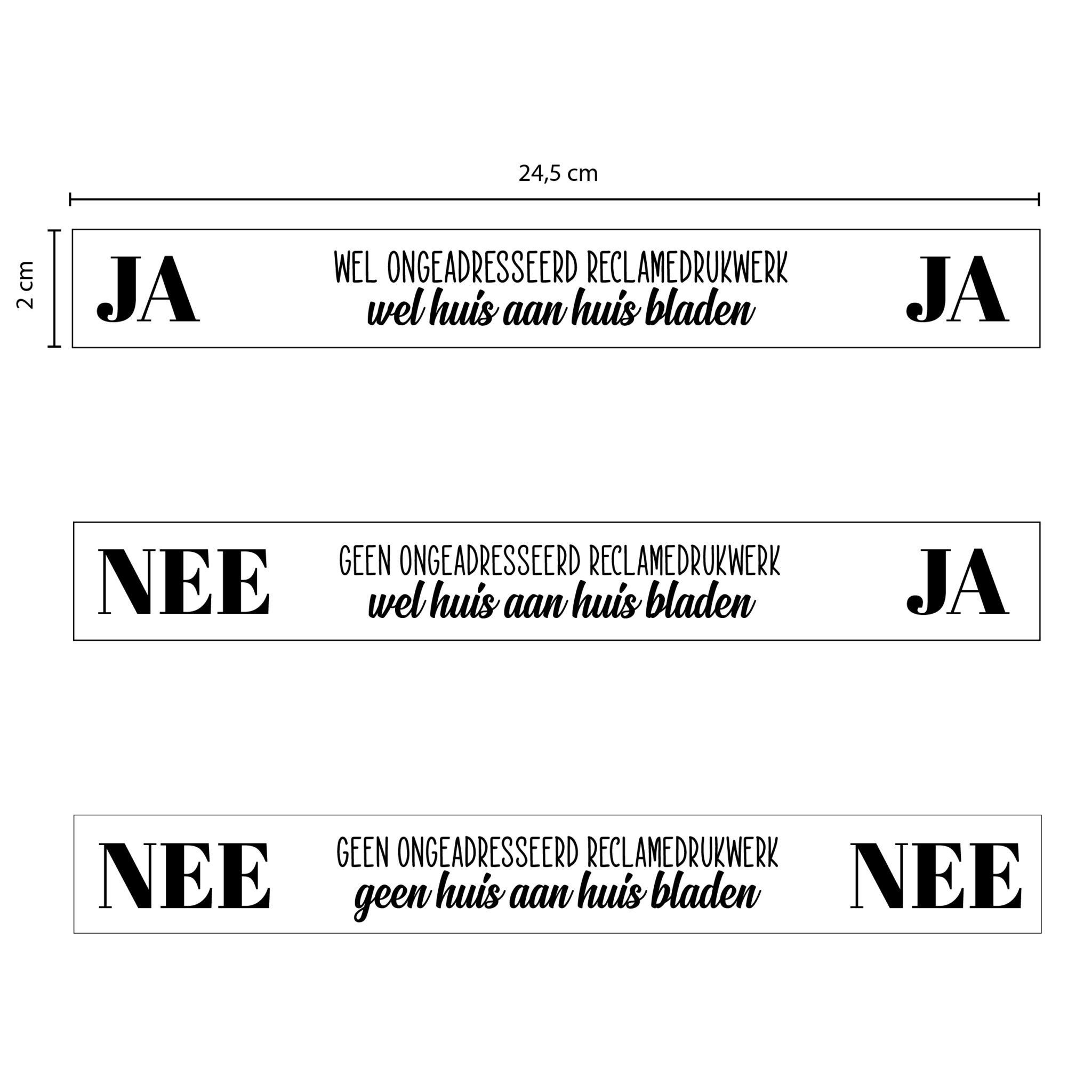 Ja Nee Sticker brievenbus - My Little Buddha